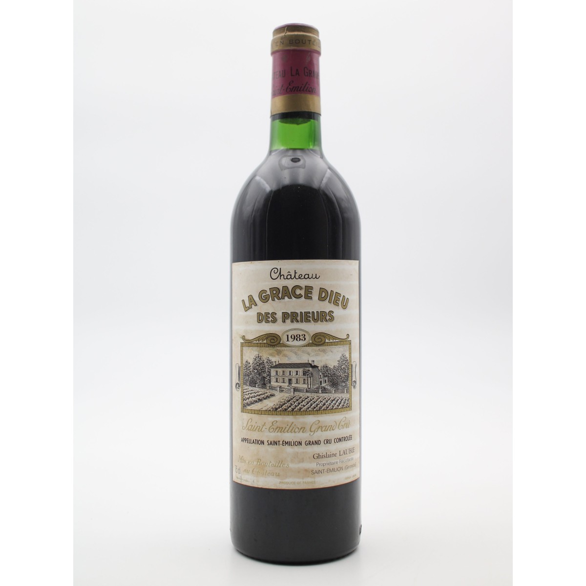 Bottle Château La Grace Dieu des Prieurs 1983 - Au Droit de Bouchon